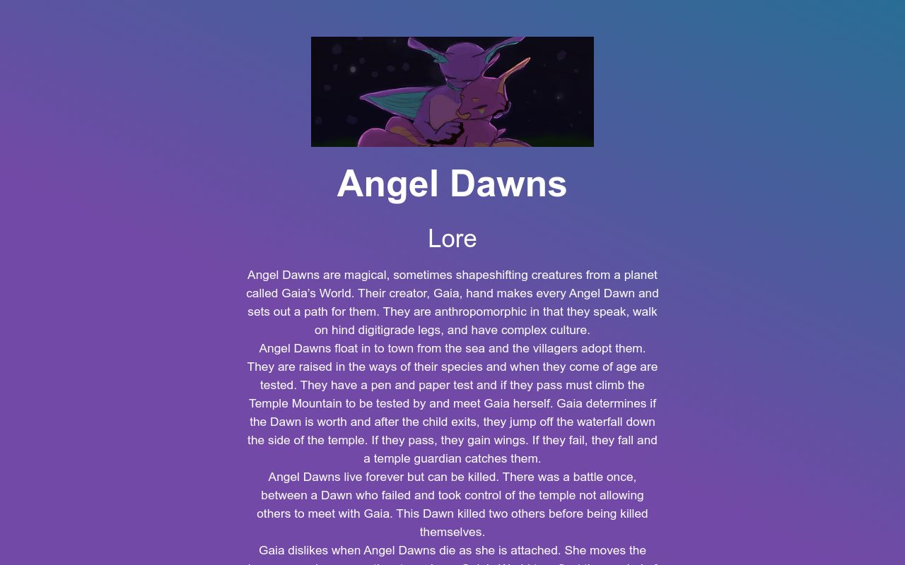 Angel Dawn Information